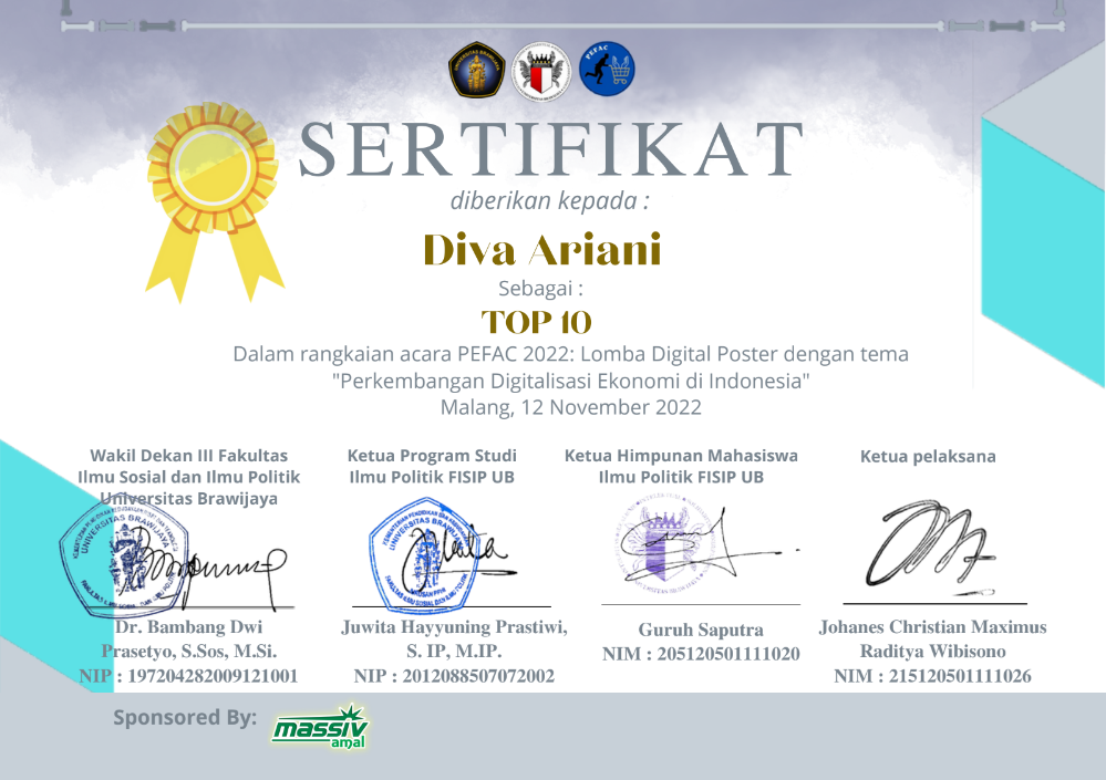 Certificate - Diva Ariani